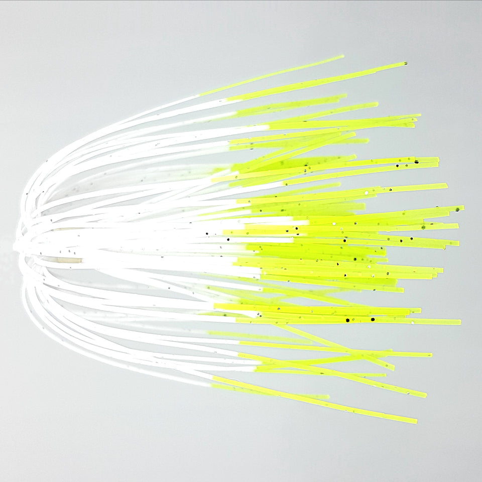 #19 "White Chartreuse Tip" Replacement Skirts 3pk